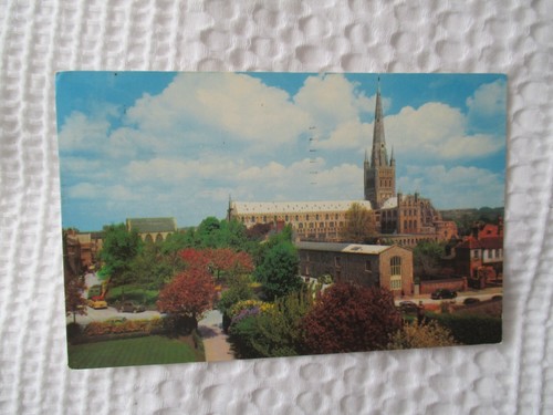 VINTAGE COLOUR POSTCARD, " THE CATHEDRAL , NORWICH, NORFOLK ". | eBay