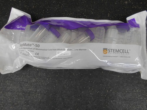 STEMCELL SEPMATE 50 85450 TUBES FOR SEPARATION OF MONONUCLEAR CELLS BOX ...