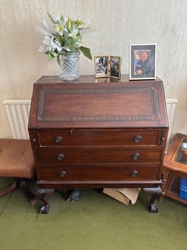 antique drop down desk bureau | eBay UK
