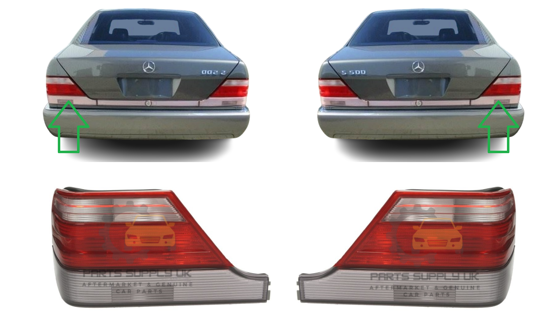 NEW FOR MERCEDES BENZ S-CLASS W140 1996-1998 REAR TAIL LIGHT LAMP PAIR ...