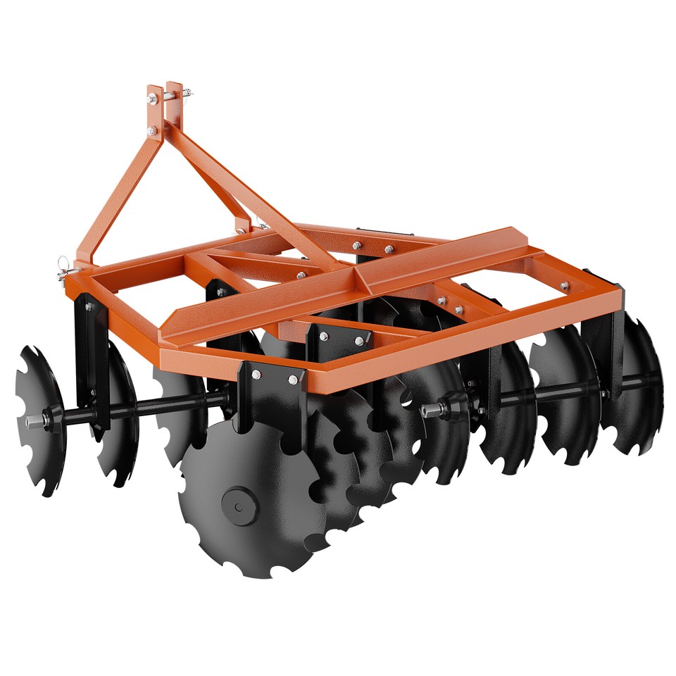 5 FT 3 Point Notched Disc Harrow Plow for Category 0 & 1 Tractor for ...