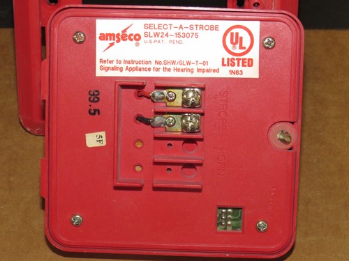 AMSECO SLW24-153075 FIRE ALARM STROBE RED | eBay