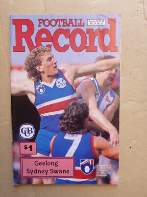 1990 AFL FOOTBALL RECORD GEELONG vs SYDNEY- STUART WIGNEY | eBay Australia
