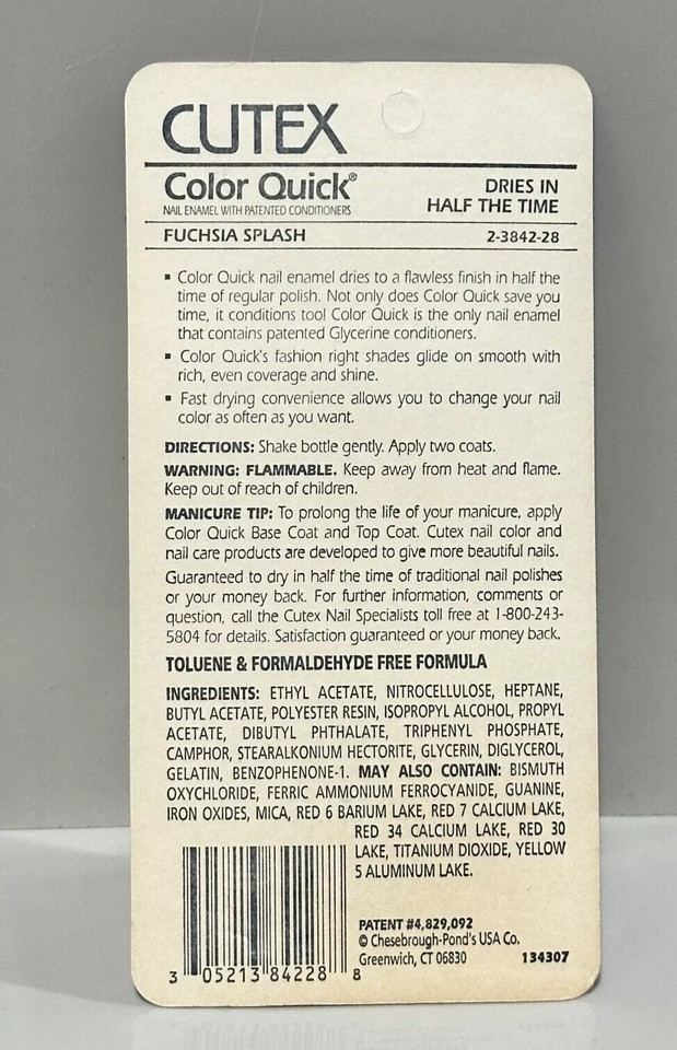 Cutex Color Quick Nail Enamel Polish - Fuchsia Splash 28 - 0.4 oz | eBay