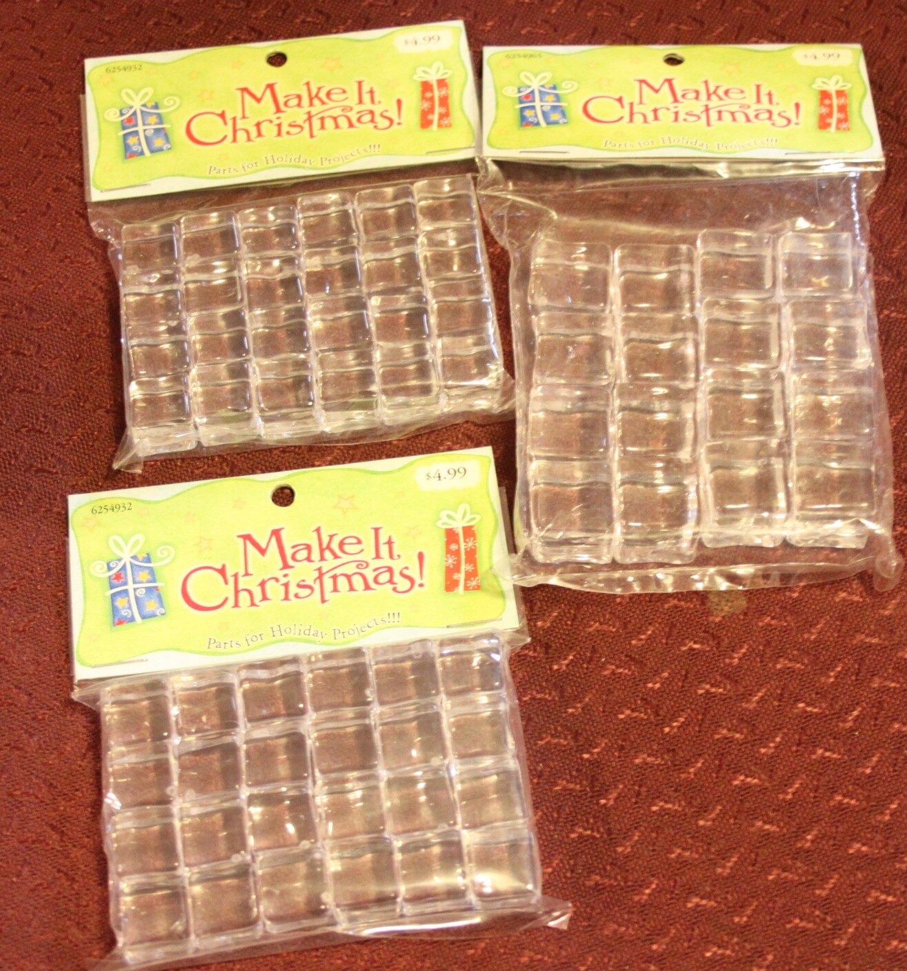 3 Pks Ice cubes Christmas scrapbooking, crafts | eBay