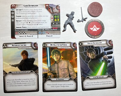 Star Wars Legion, Cmdr Luke Skywalker mini w/ unit & command cards ...