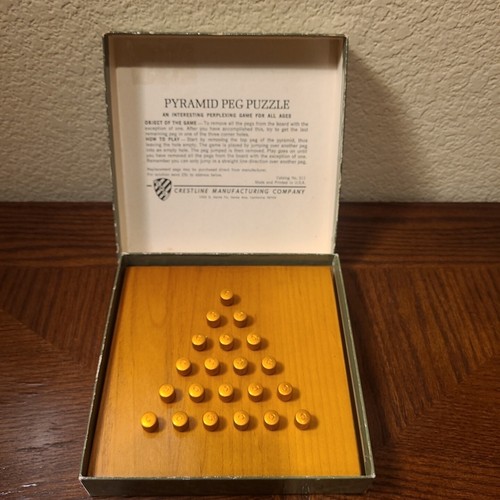 Vintage Pyramid Peg Puzzle Game Crestline Manufacturing Co Wooden | eBay