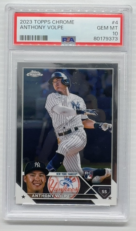 2023 Topps Chrome Anthony Volpe Rookie Card RC #4 PSA 10 GEM MINT ...