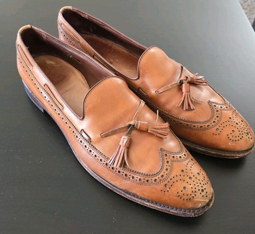 Allen Edmonds Manchester Chestnut Tan Tassel Wingtip Leather Loafers ...