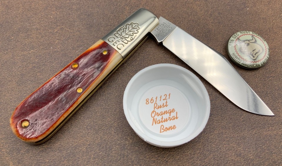 Great Eastern Cutlery #86 2 Acorn Barlow Rust Orange Natural Bone GEC ...