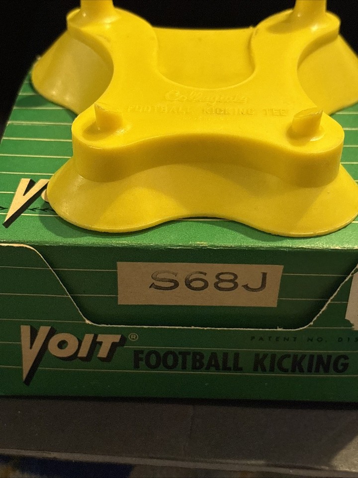 VINTAGE FOOTBALL~IN DIECUT STORE BOX DISPLAY~VOIT FOOTBALL KICKING TEE ...