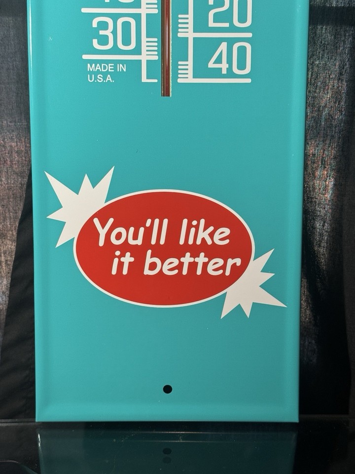 Vtg Double Cola Metal Thermometer - You'll like it better - measures 7 ...