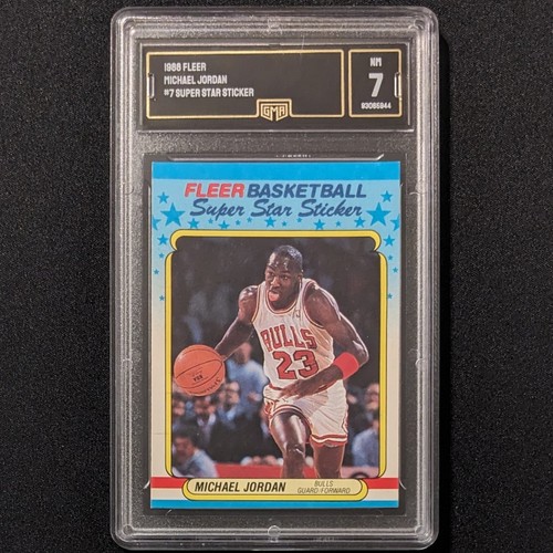 Michael Jordan 1988 Fleer Super Star Sticker #7 Iconic Jordan Graded ...