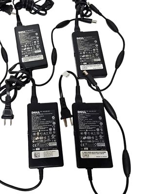 Lot of 4x Genuine Dell Slim Adapter Power Supply Charger DK138 DA65NS3 ...