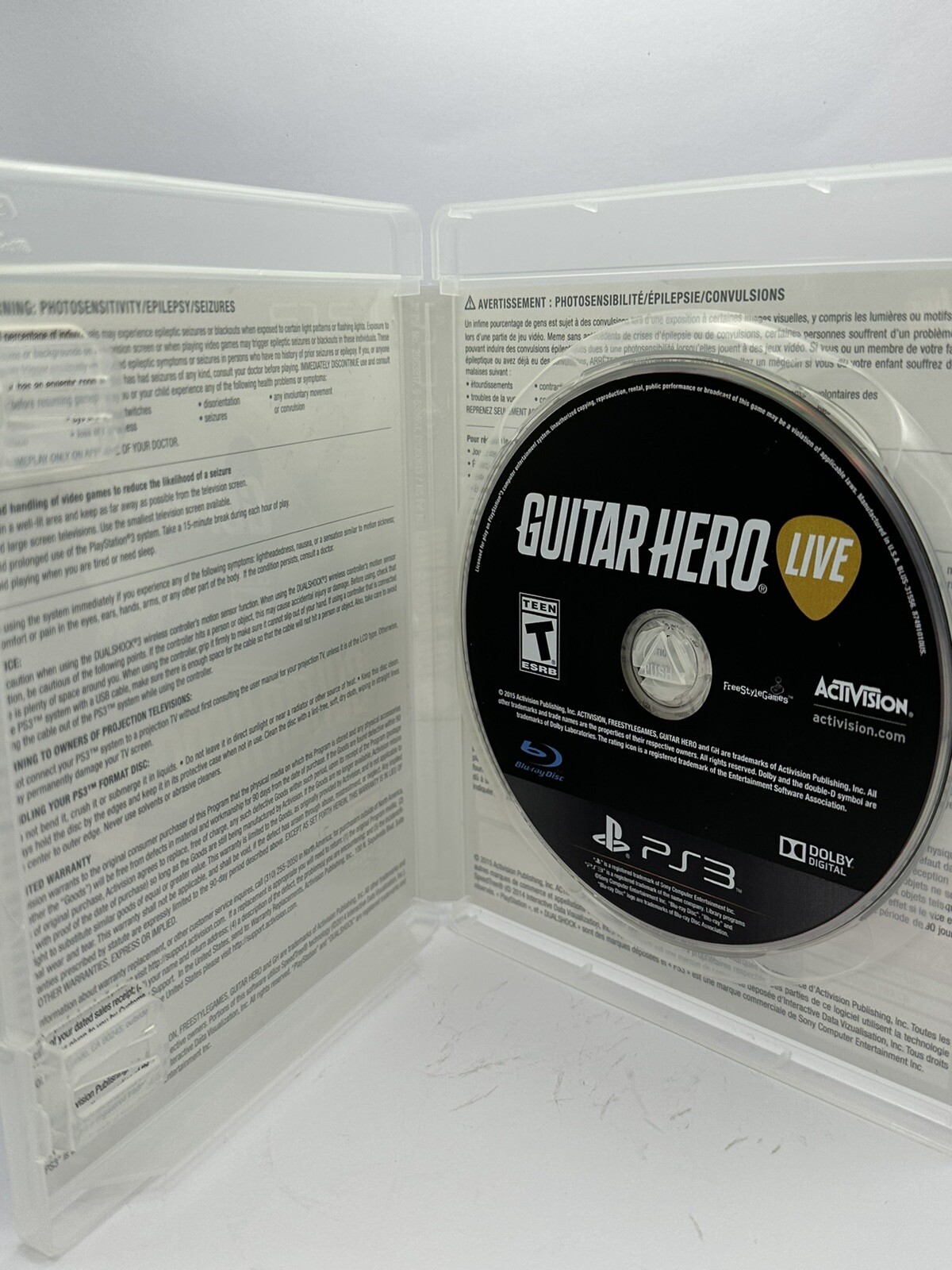 PlayStation 3 Guitar Hero Live Game Activision Disk and Box | eBay
