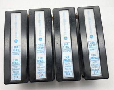 4 x GE Simplex 20Amp Fuse Carrier & Holder Base Busbar Fuse Bank F20 ...