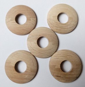 WOODEN Radiator Pipe Cover Low profile 5mmFor 15mm Pipes, Wood : White ...