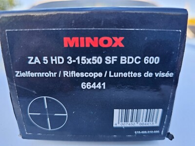 Minox ZA 5 Rifle Scope 3-15x 50mm BDC Reticle Side Focus 30mm Tube ...