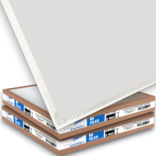 SUSPENDED VINYL CEILING TILES 600mm x 600 WIPEABLE & STEAM PROOF 12 ...