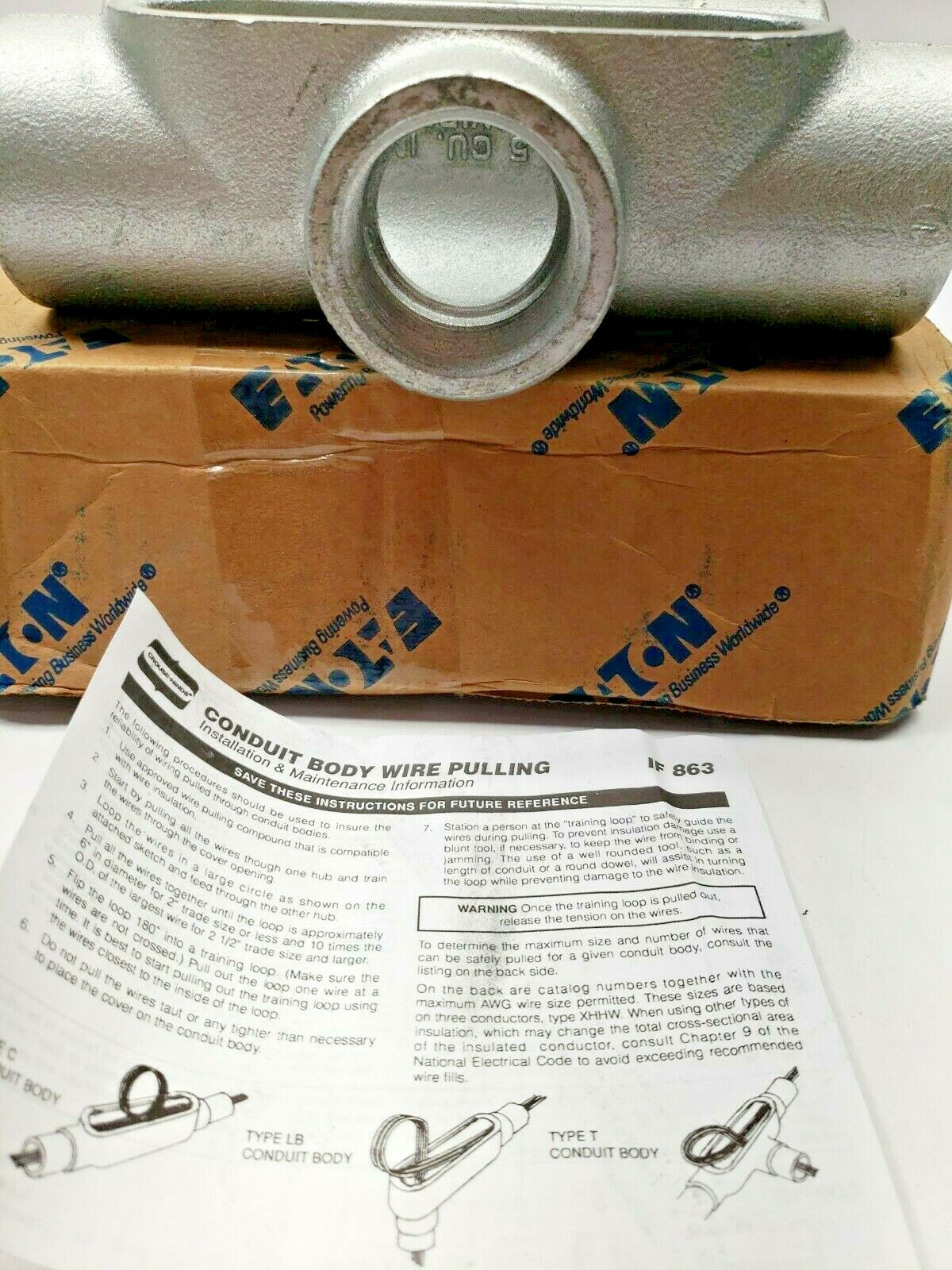 2 each EATON CROUSE-HINDS T47 FORM 7 CONDULET 1-1/4 T FM7 CND BD | eBay