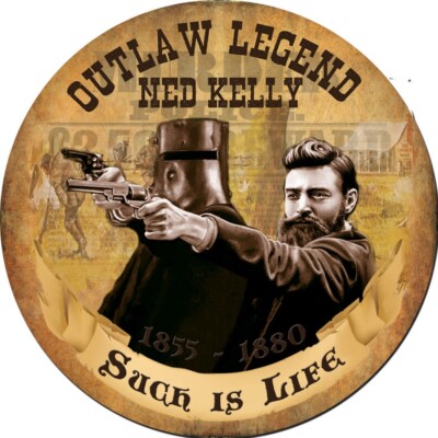 Ned Kelly Such is Life Round Tin Sign 30cm - Man Cave, Bar - New | eBay ...