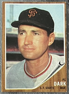 1962 Topps #322 AL DARK ⚾ San Francisco Giants ⚾ FREE SHIPPING ⚾ | eBay