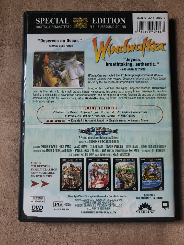 Windwalker (DVD, 1980, Full Screen Special Ed) James Remar Trevor ...