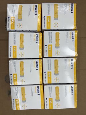 9x Unistik 3 Normal Safety Lancets, 23G x 1.8mm, Box of 100 | eBay