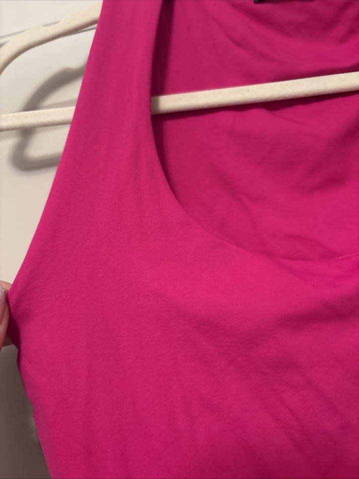 Zara Fuchsia Pink Sleeveless Vest Top Size Medium | eBay UK