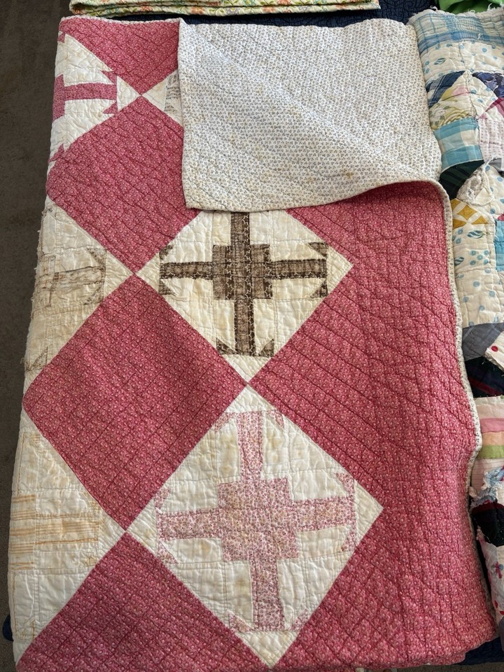 Vtg Lot Of 9 Miscellaneous Hand And Machine Made Quilts | eBay