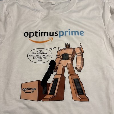 Amazon Prime Shirt Transformers Optimus Prime Large New | eBay