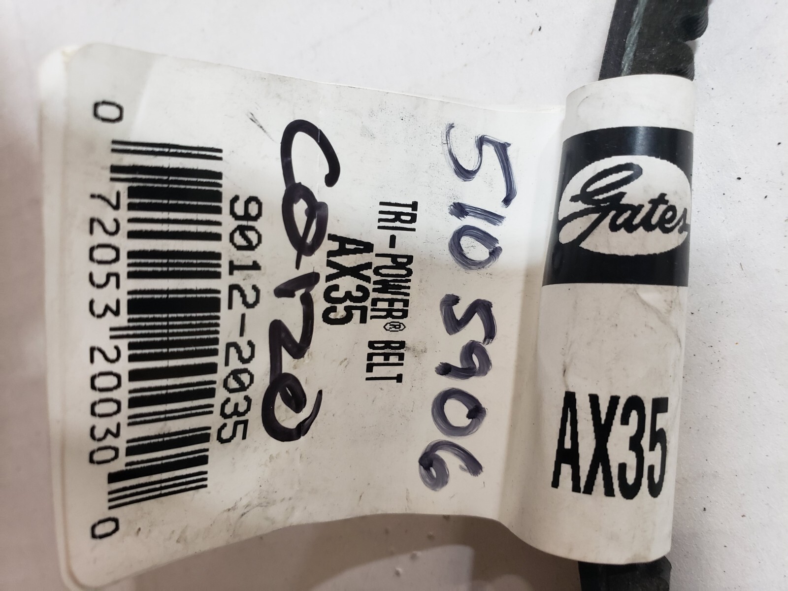 Gates AX35 9012-2035 TriPower Heavy Duty BELT AX35 1/2 x 37" ALSO ...