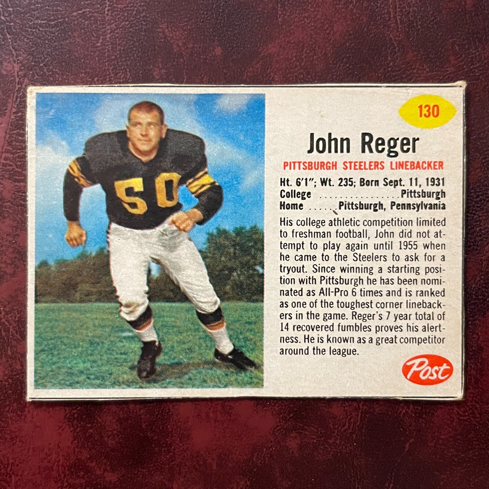 1962 Post - John Reger #130 for sale online | eBay