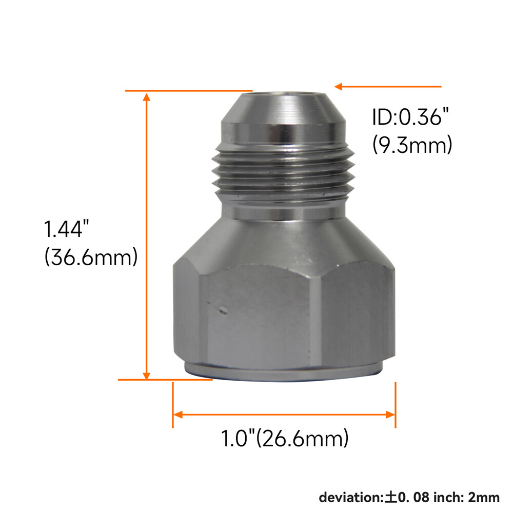10AN Female to 8AN Male Flare Hose Reducer Fuel Line Fitting Adapters ...