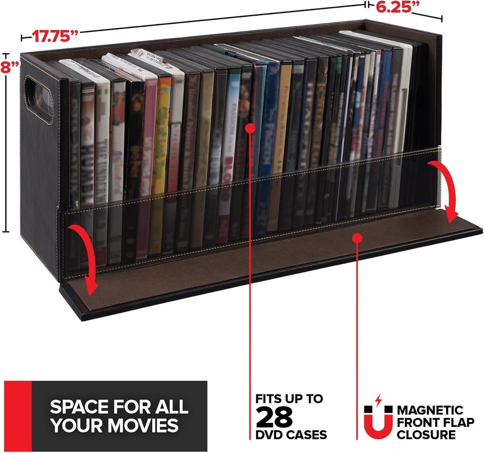 DVD & CD Storage Box, CD & DVD Storage Box, Movie Shelf Organizer for ...