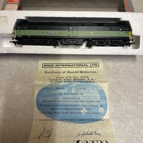 LIMA BR GREEN CLASS 47 LIMITED EDITION 47833 D1962 CAPTAIN PETER ...