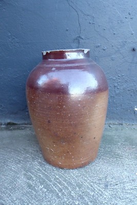 ANTIQUE STONEWARE POTTERY DEMIJOHN BOTTLE JAR POT BENDIGO | eBay Australia