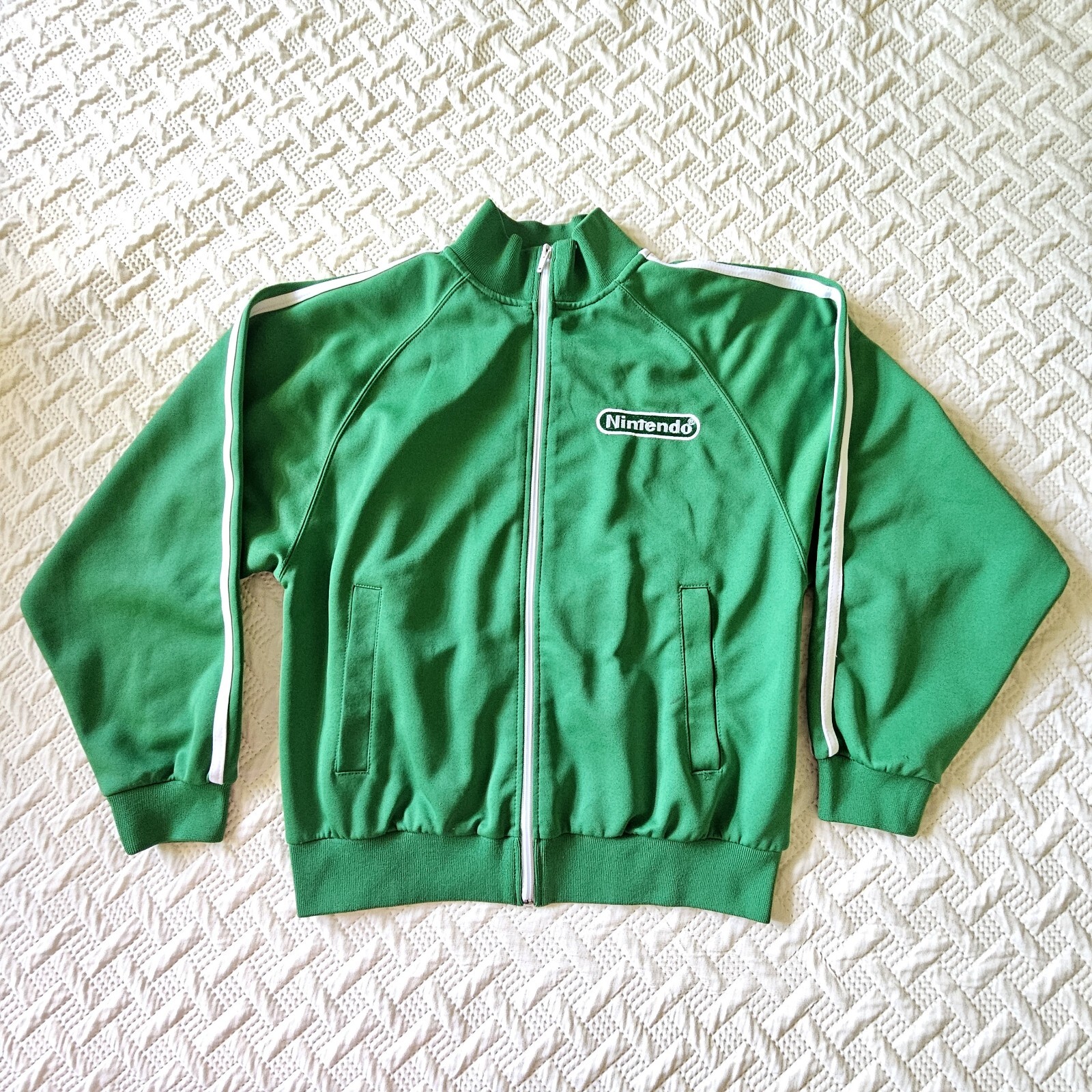 Nintendo Jacket Green 2004 Size XS Mushroom Power - Gem