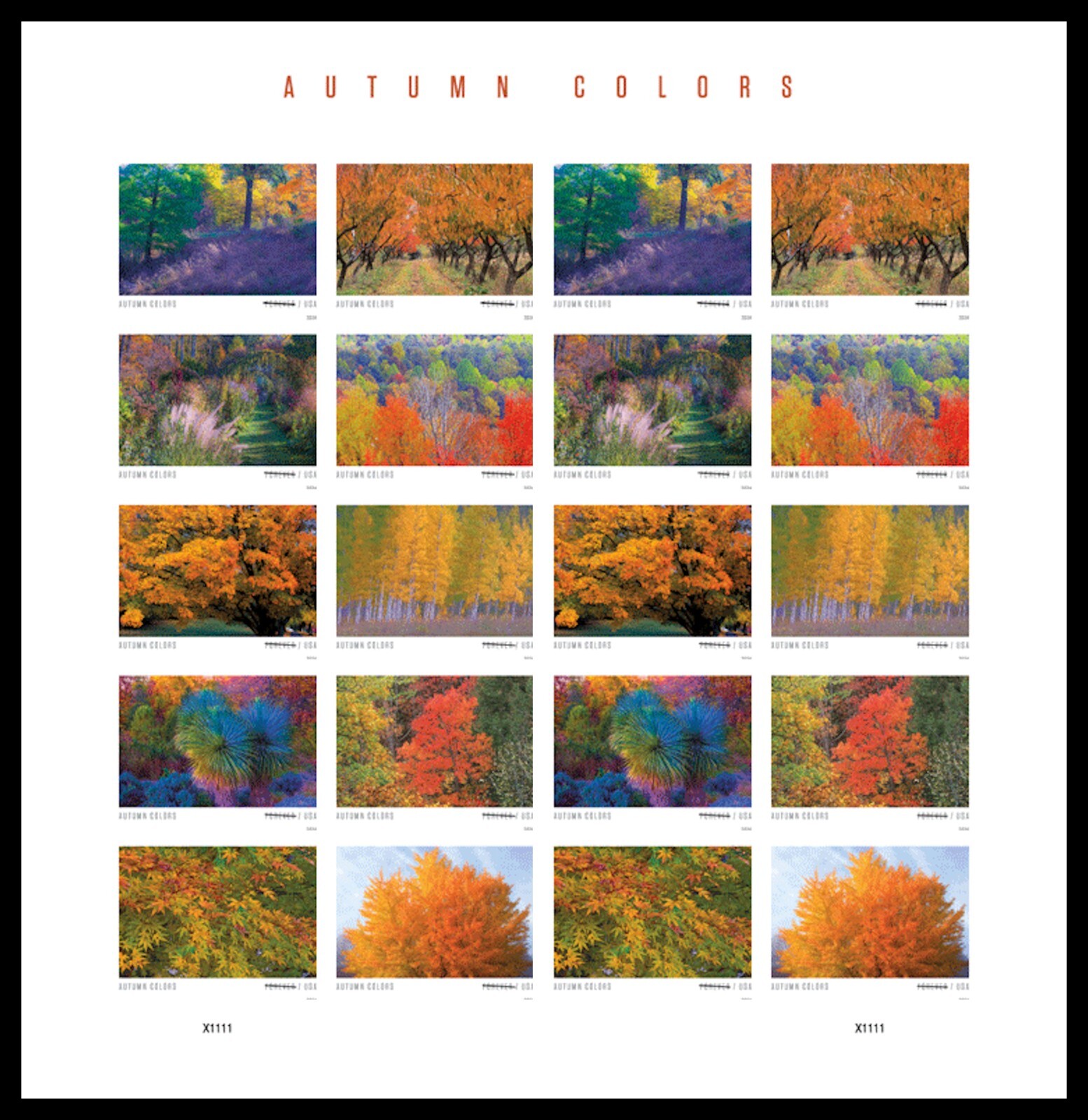 US 5929a-5938a 5938c Autumn Colors imperf NDC sheet 20 MNH 2024 | eBay