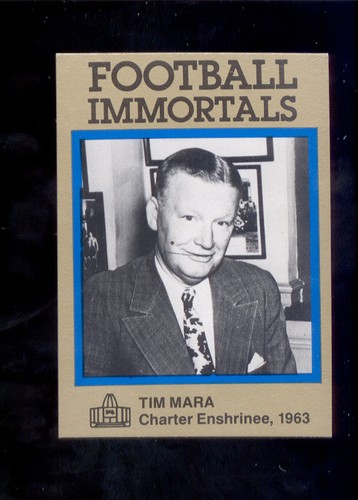 1985 Football Immortals TIM MARA New York Giants Hall of Fame Card | eBay