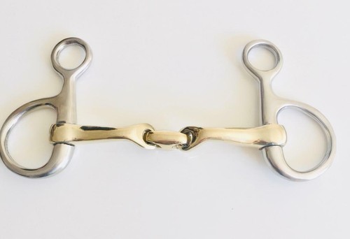 Hanging Cheek Snaffle Bit Verbindend Angled with lozenge double jointed GS & SS | eBay