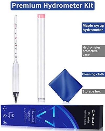 Maple Syrup Hydrometer with BRIX & Baume Scales, Density Meter for ...