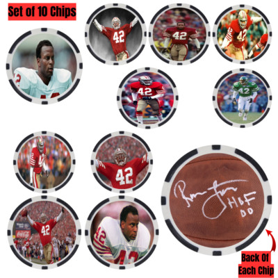 Ronnie Lott SIGNED Poker Chip Set (10) - Top 100 NFL Football Player | eBay
