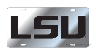 LSU Tigers Silver Mirrored License Plate / Car Tag | eBay