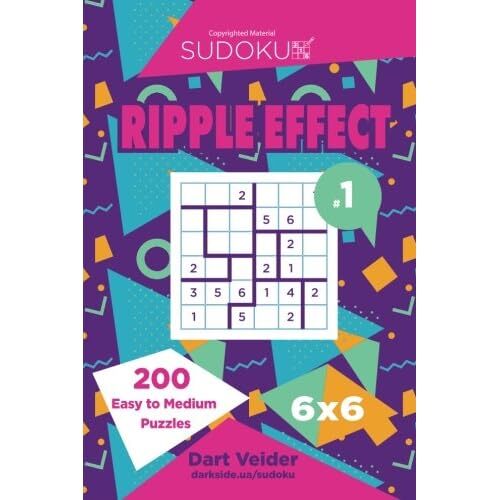 Sudoku Ripple Effect - 200 Easy to Medium Puzzles 6x6 - Paperback NEW ...
