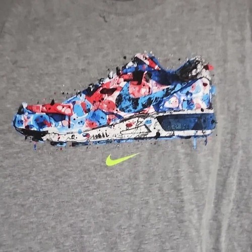 Vintage Nike Short Sleeve Shirt Abstract Painting in Shoe Nike | eBay