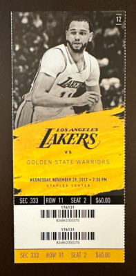 Los Angeles Lakers 11/29/2017 NBA ticket stub vs Golden State Warriors ...