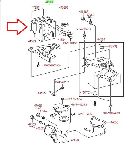 LEXUS OEM FACTORY BRAKE ACTUATOR 2007-2016 LS460 LS460L LS600H 44050 ...