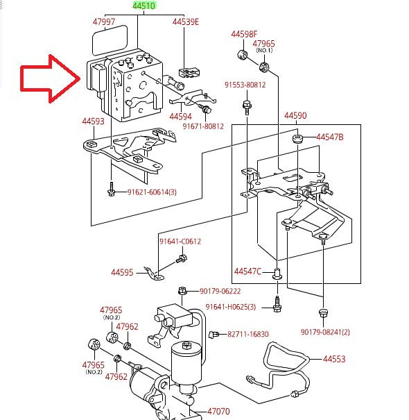 LEXUS OEM FACTORY BRAKE ACTUATOR 2007-2016 LS460 LS460L LS600H 44050 ...