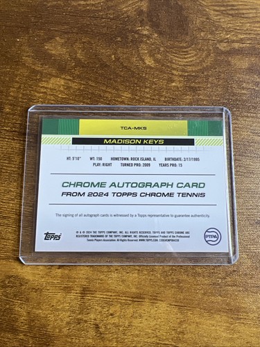 2024 Topps Chrome Tennis Madison Keys Autograph Auto | eBay
